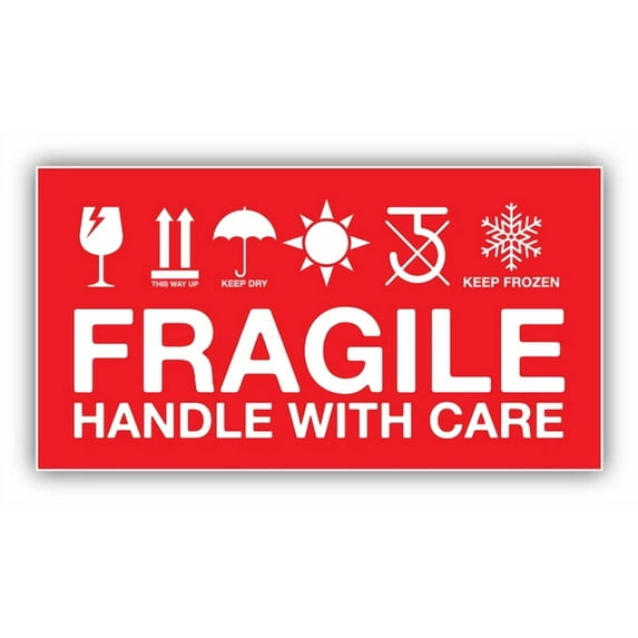 DOPASTICKER Fragile Handle With Care Sticker Decal Phone Decal Water ...