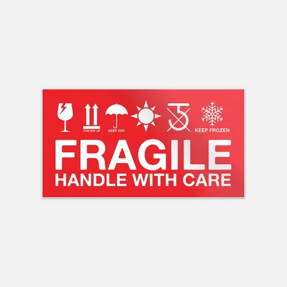DOPASTICKER Fragile Handle With Care Sticker Decal Phone Decal Water ...