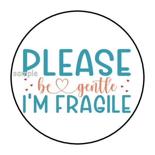 DOPASTICKER Fragile Stickers Be Gentle Phone Decal Water Bottle ...