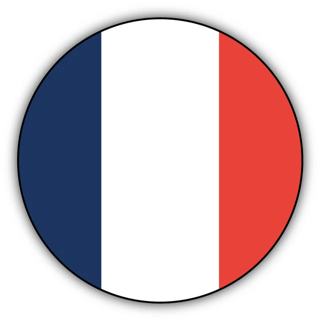 DOPASTICKER France Round Flag Sticker Decal Phone Decal Water Bottle ...