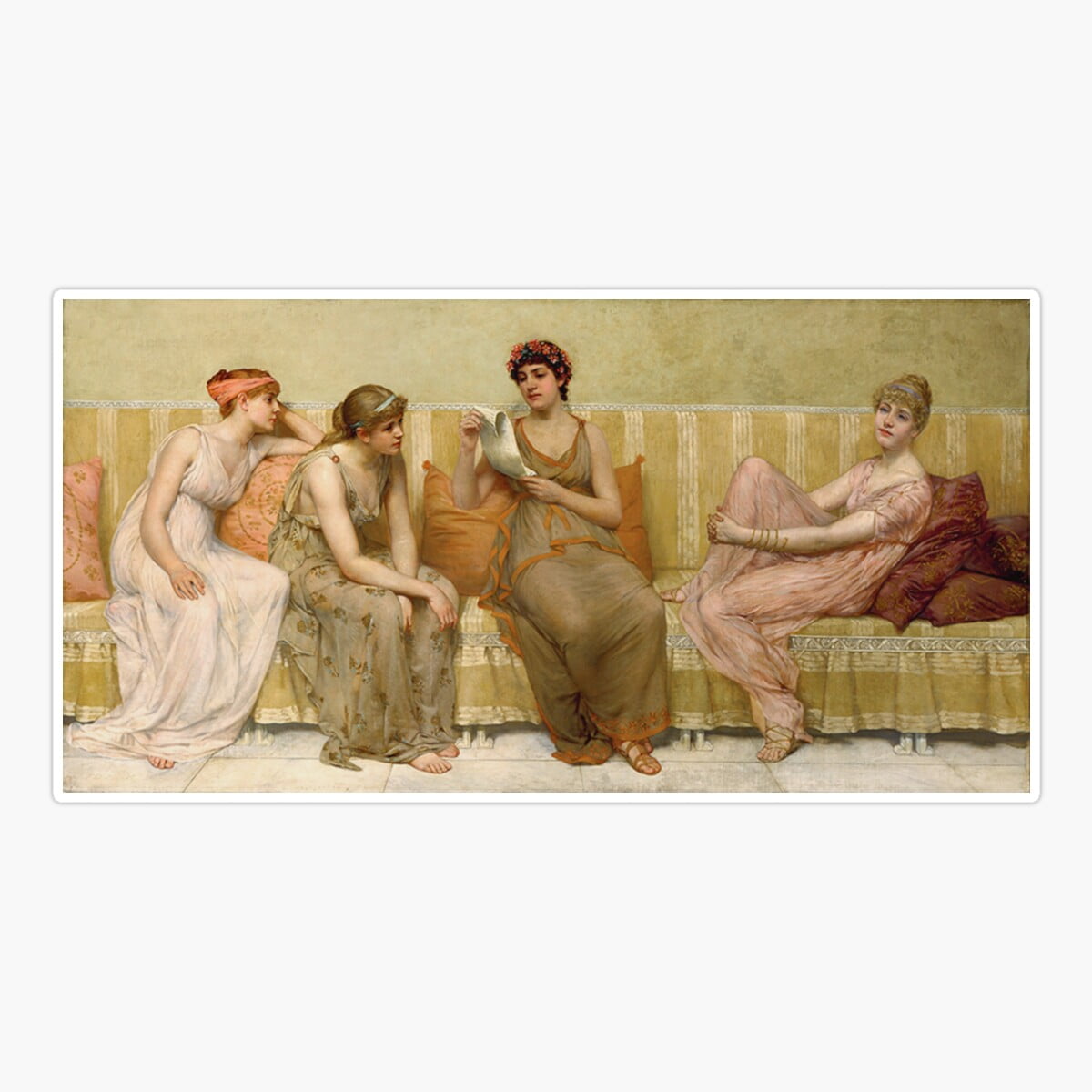 DOPASTICKER Francis Davis Millet, Reading The Story Of Oenone 1883 ...