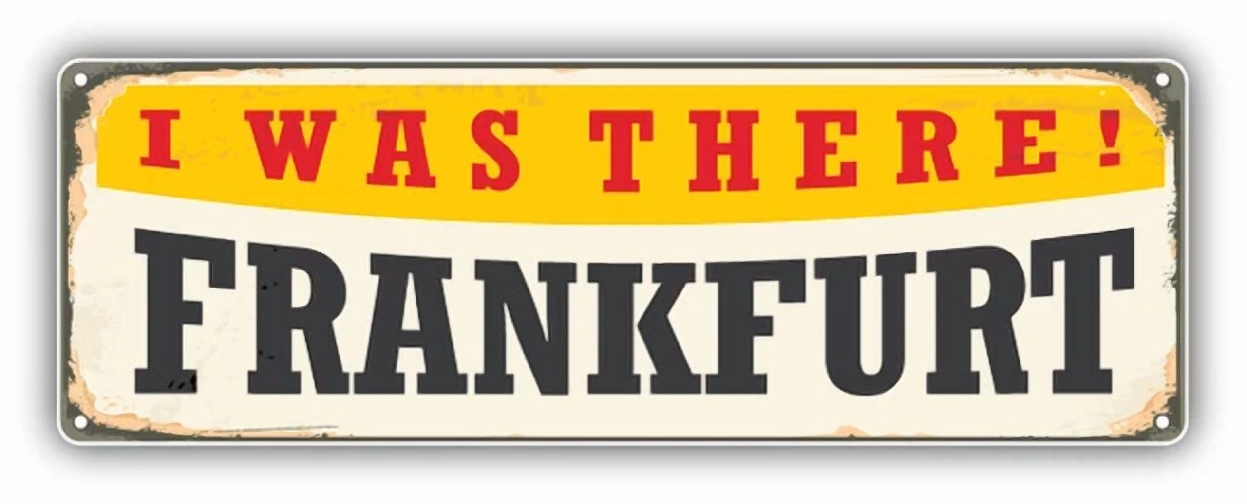DOPASTICKER Frankfurt Retro Travel Tin Sign Sticker Decal Phone Decal ...