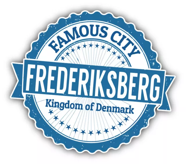 DOPASTICKER Frederiksberg City Denmark Grunge Travel Stamp Sticker ...