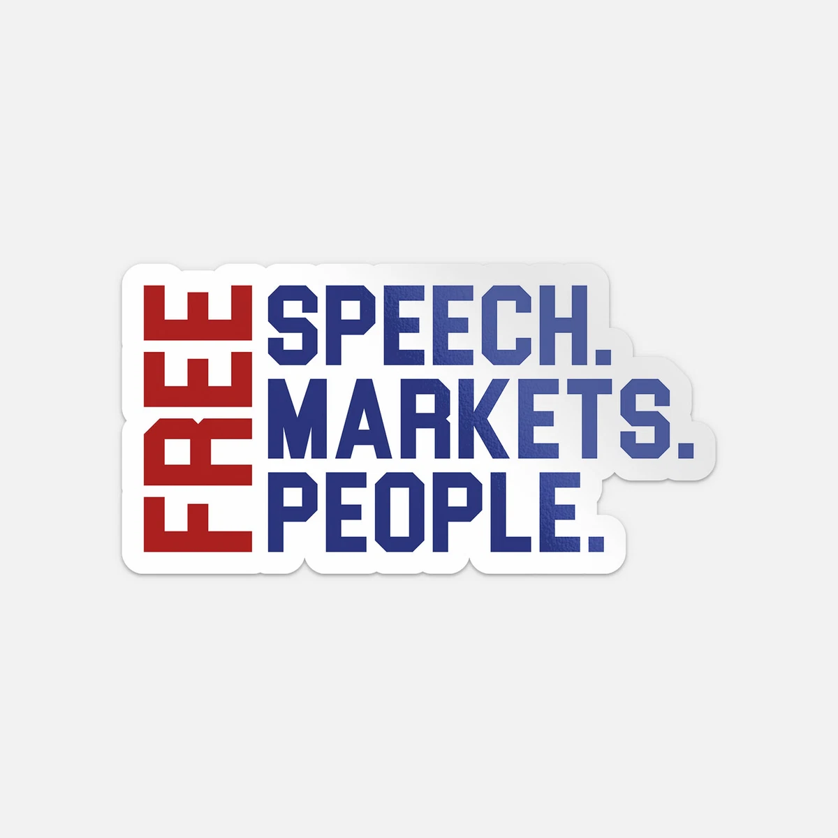 DOPASTICKER Free Speech Markets People Car Bumper Sticker Decal ...