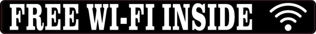 DOPASTICKER Free Wi-Fi Inside Sticker Business Sticker Door Sticker ...