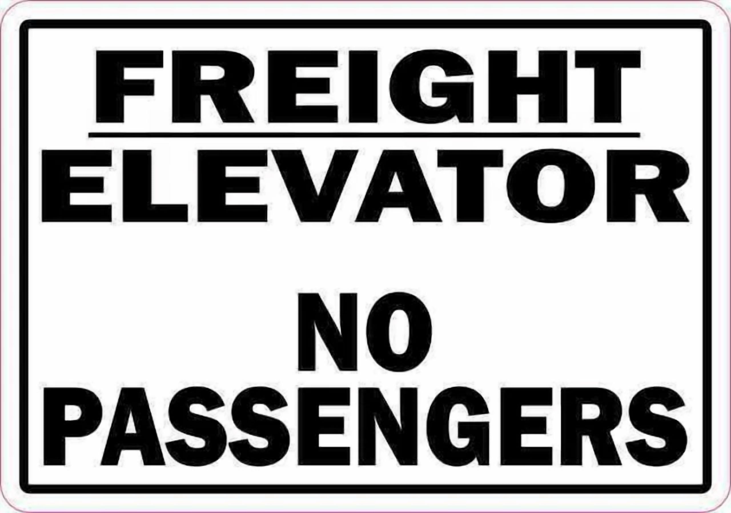 DOPASTICKER Freight Elevator No Passengers Sticker Business Door ...