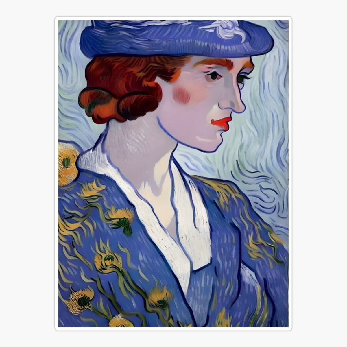 DOPASTICKER French Allure No. 26A. Naive Painting Post- Impressionism ...
