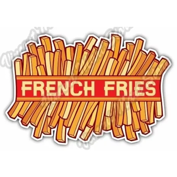 DOPASTICKER French Fries Fast Food Potato Cartoon Gift Car Sticker ...