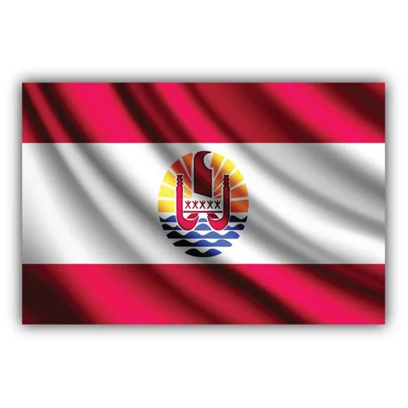 DOPASTICKER French Polynesia Waving Flag Car Sticker Phone Water Bottle ...