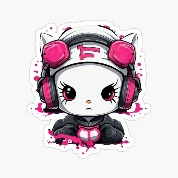 DOPASTICKER Fresh Kitty (002) Decorative Laptop, Phone Stickers ...