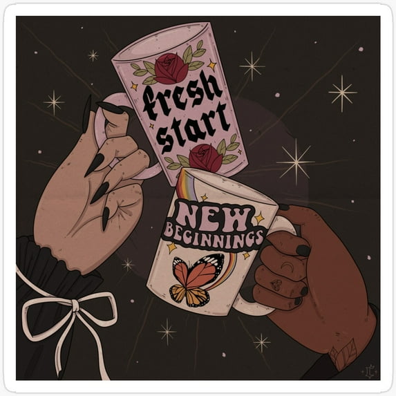 DOPASTICKER Fresh Start Sticker Waterproof Sticker For Water Bottles ...