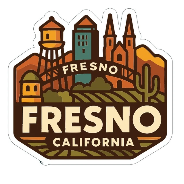 DOPASTICKER Fresno California Sticker Decal City Skyline Landmark ...