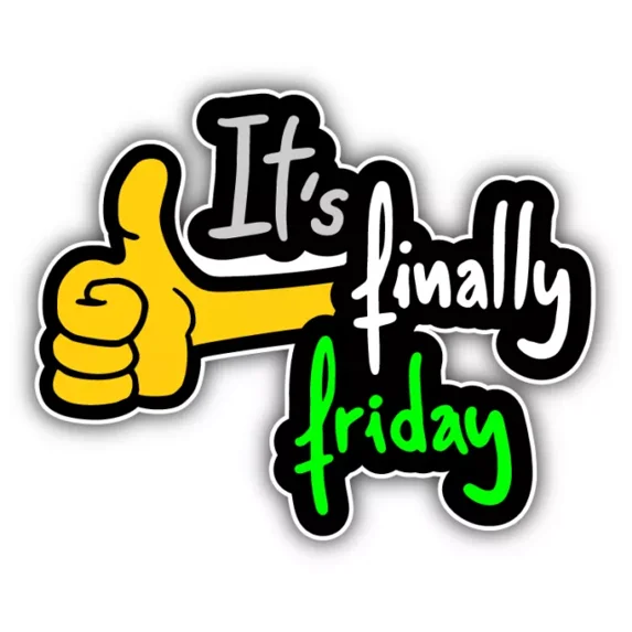 DOPASTICKER Friday Slogan Sticker Decal Phone Decal Water Bottle ...
