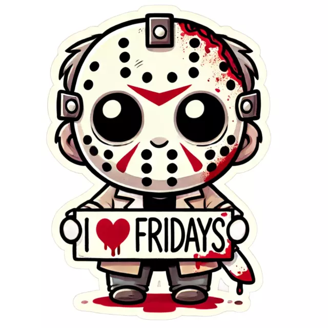 DOPASTICKER Friday The 13Th Jason Vorhees I Love Fridays Sticker Phone ...