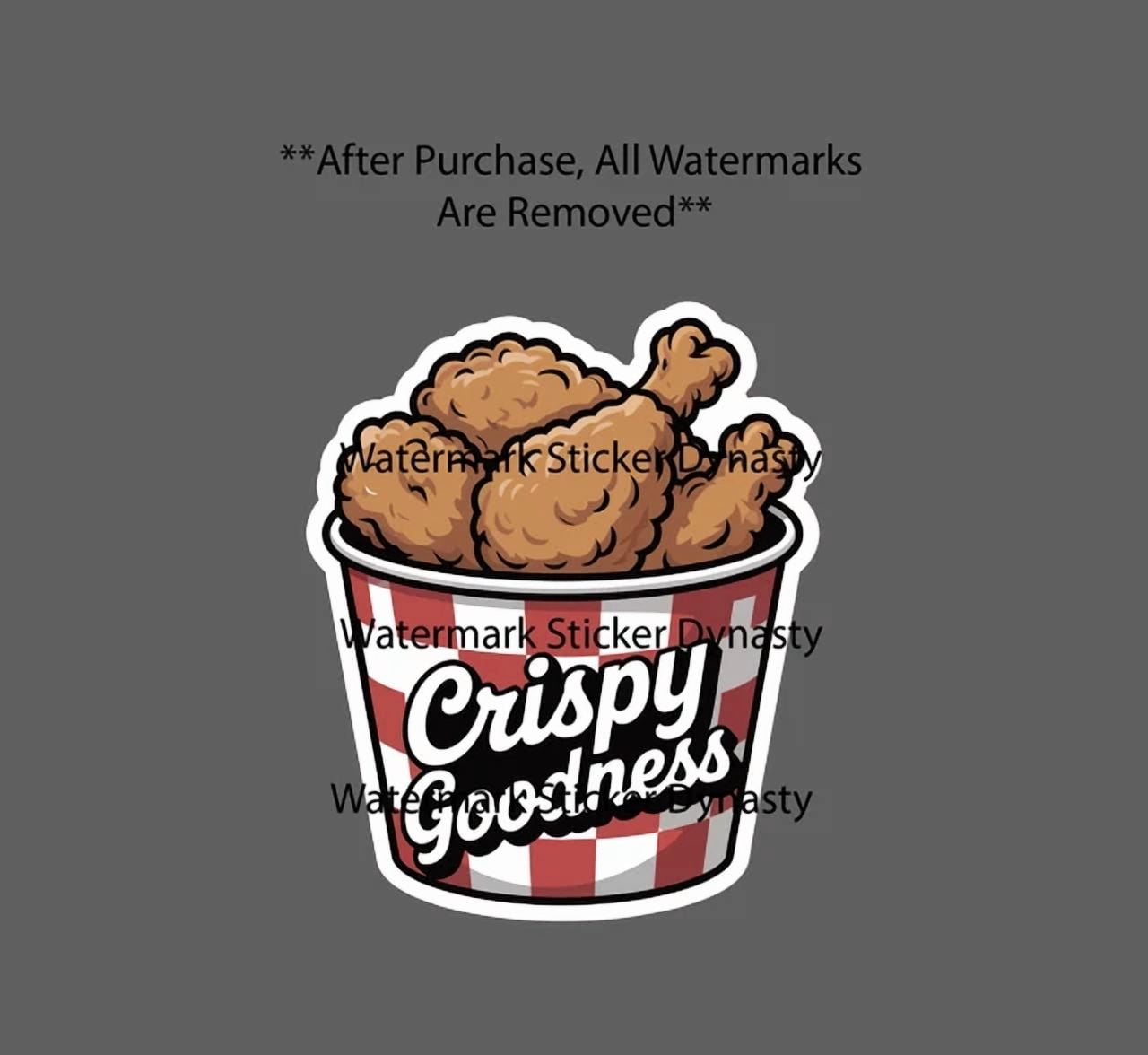 DOPASTICKER Fried Chicken Bucket Sticker Food Restaurant Sticker Phone ...