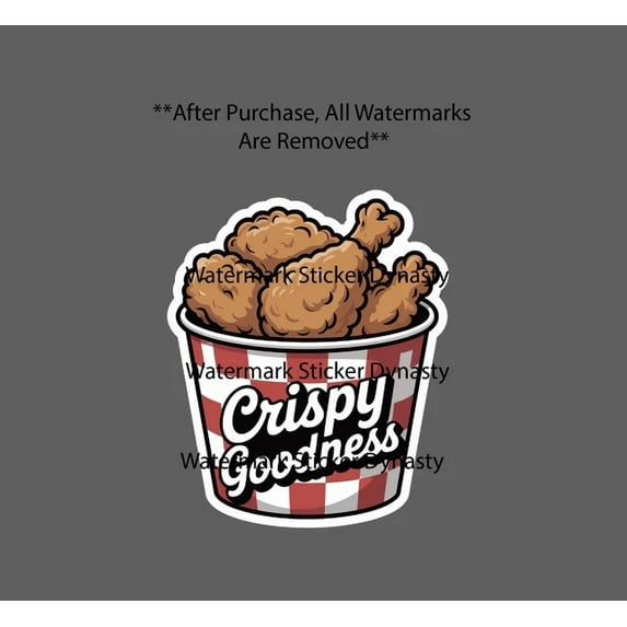 DOPASTICKER Fried Chicken Bucket Sticker Food Restaurant Sticker Phone ...