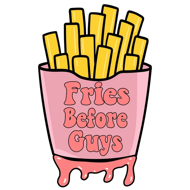 DOPASTICKER Fries Before Guys Sticker Pastel Heart Goth Cute Creepy ...