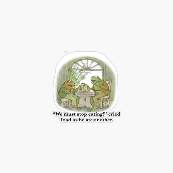 DOPASTICKER Frog And Toad Eating Cookies Sticker, Phone Sticker Car ...