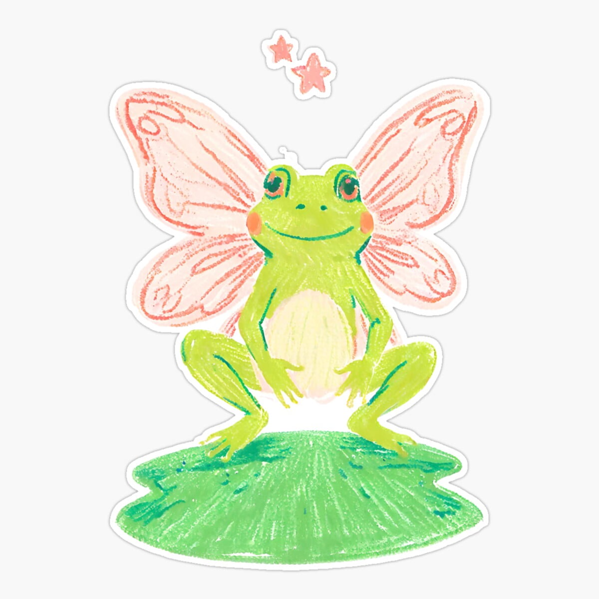 DOPASTICKER Frog Fairy Sticker, Phone Sticker Car Stickers, Birthday ...