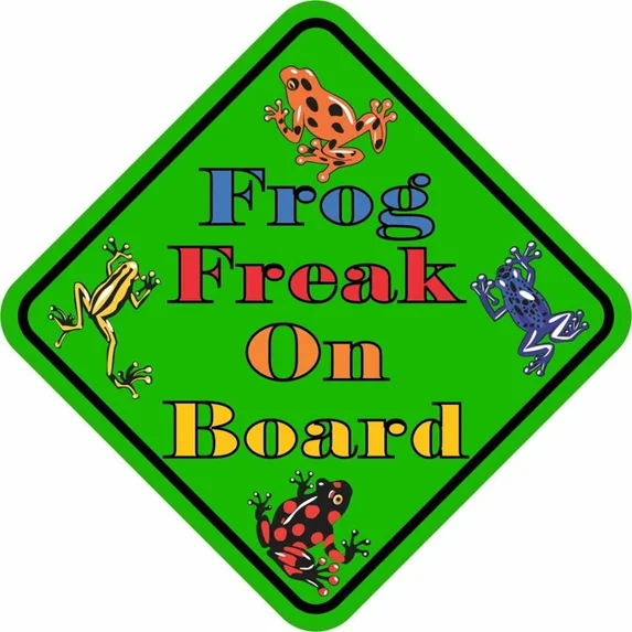 DOPASTICKER Frog Freak On Board Sticker Phone Sticker, Latop Sticker ...