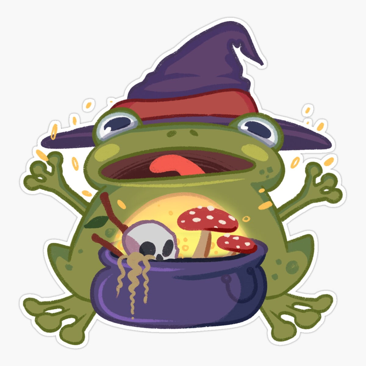 DOPASTICKER Frog Mysticcraft Sticker, Phone Sticker Water Bottle ...