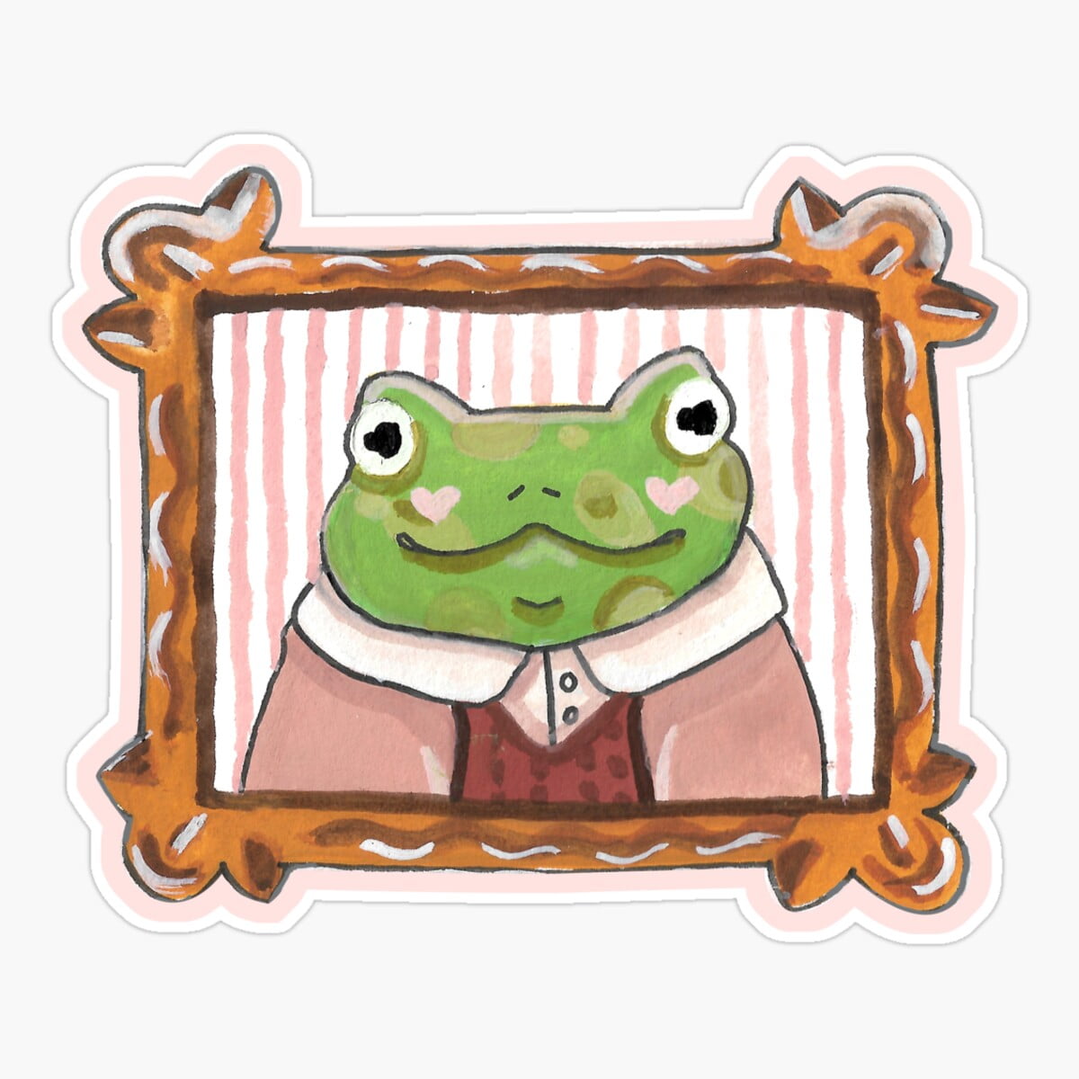 DOPASTICKER Frog Portrait Sticker, Phone Sticker Car Stickers, Birthday ...