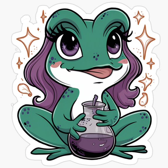 DOPASTICKER Frog Potion Sticker, Decorate Laptops, Water Bottles, And ...