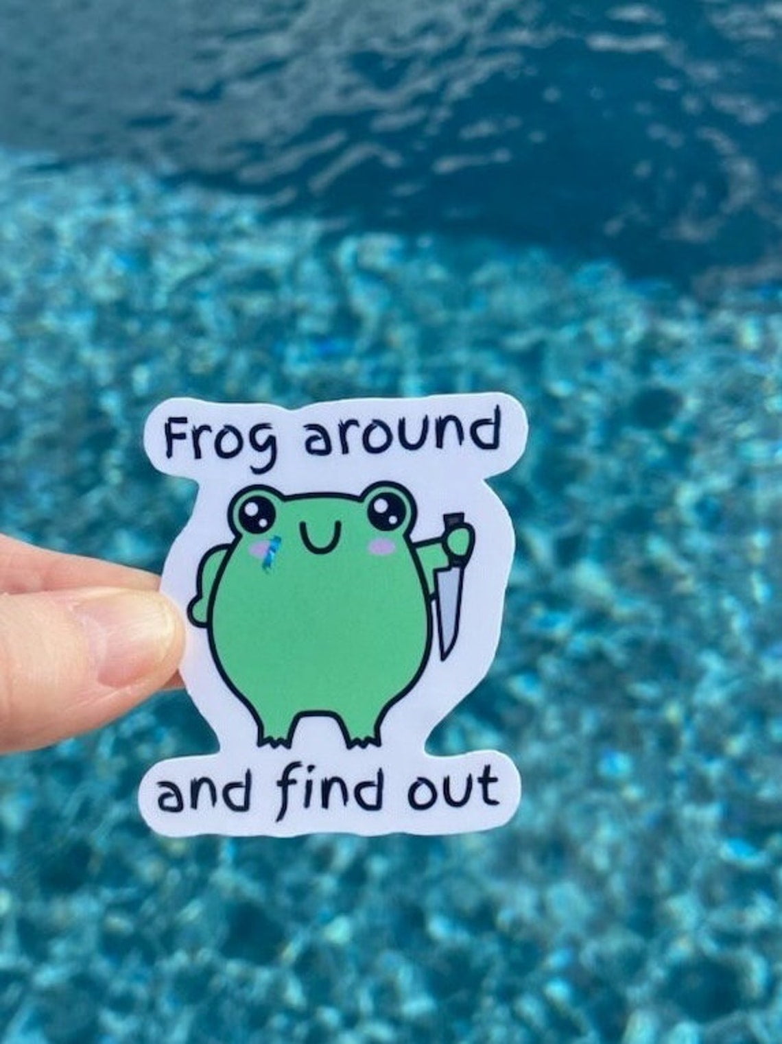 DOPASTICKER Frog Sticker, Waterbottle Sticker, Phone Sticker, Latop ...