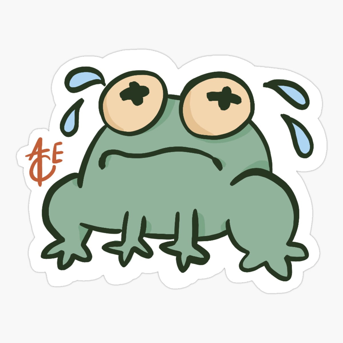 DOPASTICKER Froggit The Robbit Be Cry Sticker, Phone Sticker Car ...