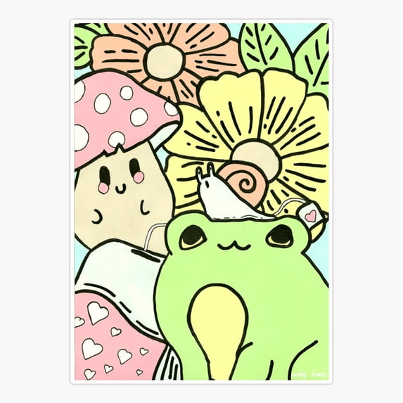 DOPASTICKER Froggy Tea Sticker, Phone Sticker Water Bottle Sticker Car ...