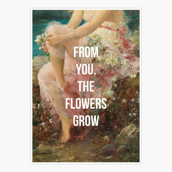 DOPASTICKER From You, The Flowers Grow Sticker, Phone Sticker Car ...