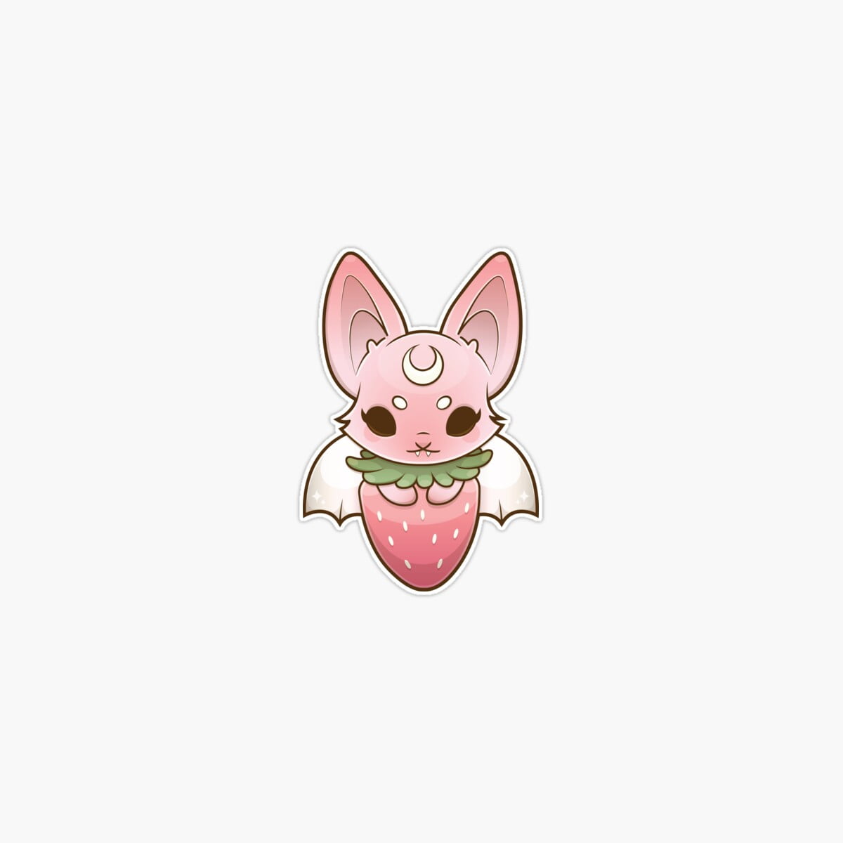 DOPASTICKER Fruit Bat - Pink¡ Sticker Phone Sticker, Latop Sticker ...