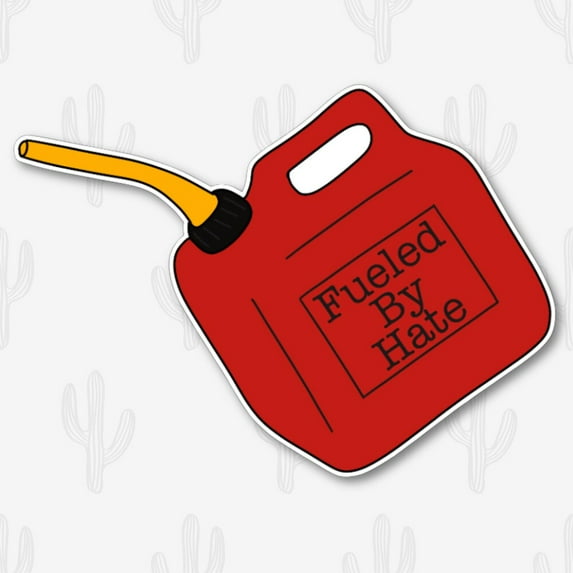 DOPASTICKER Fueled By Hate, Notebook, Guy, Random, Arcasm, Birthday ...