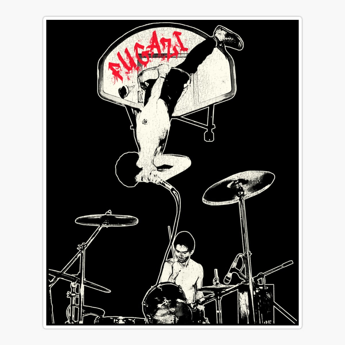 DOPASTICKER Fugazi Hang Time Sticker, Phone Sticker Water Bottle ...