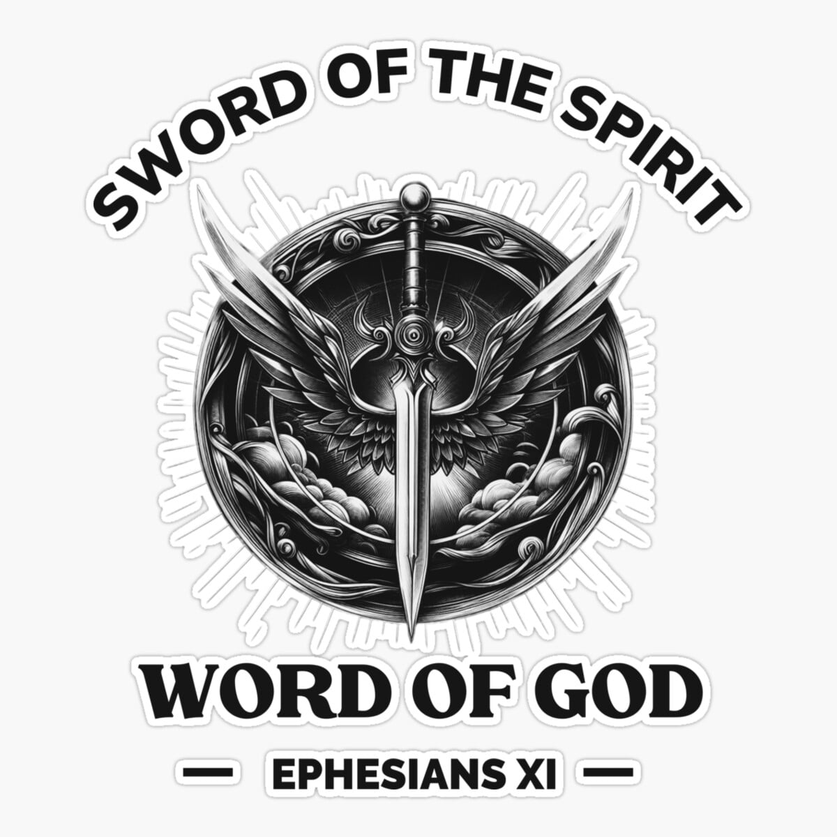 DOPASTICKER Full Armor Of God, Mens Christian Verse,Christian Quote Men ...