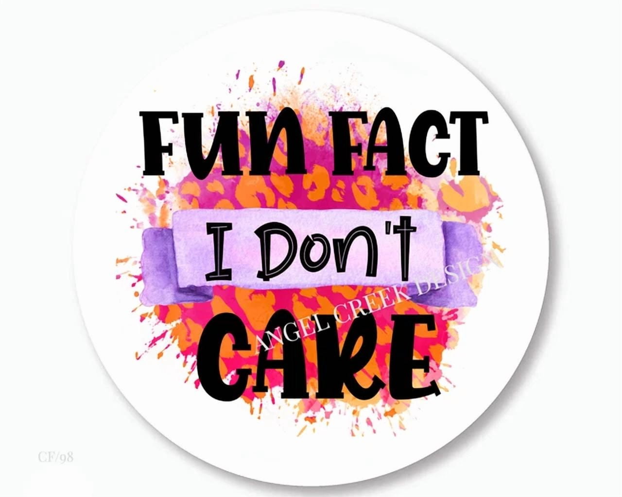 DOPASTICKER Fun Fact - I Don'T Care Scrapbook Sticker Phone Decal Water ...