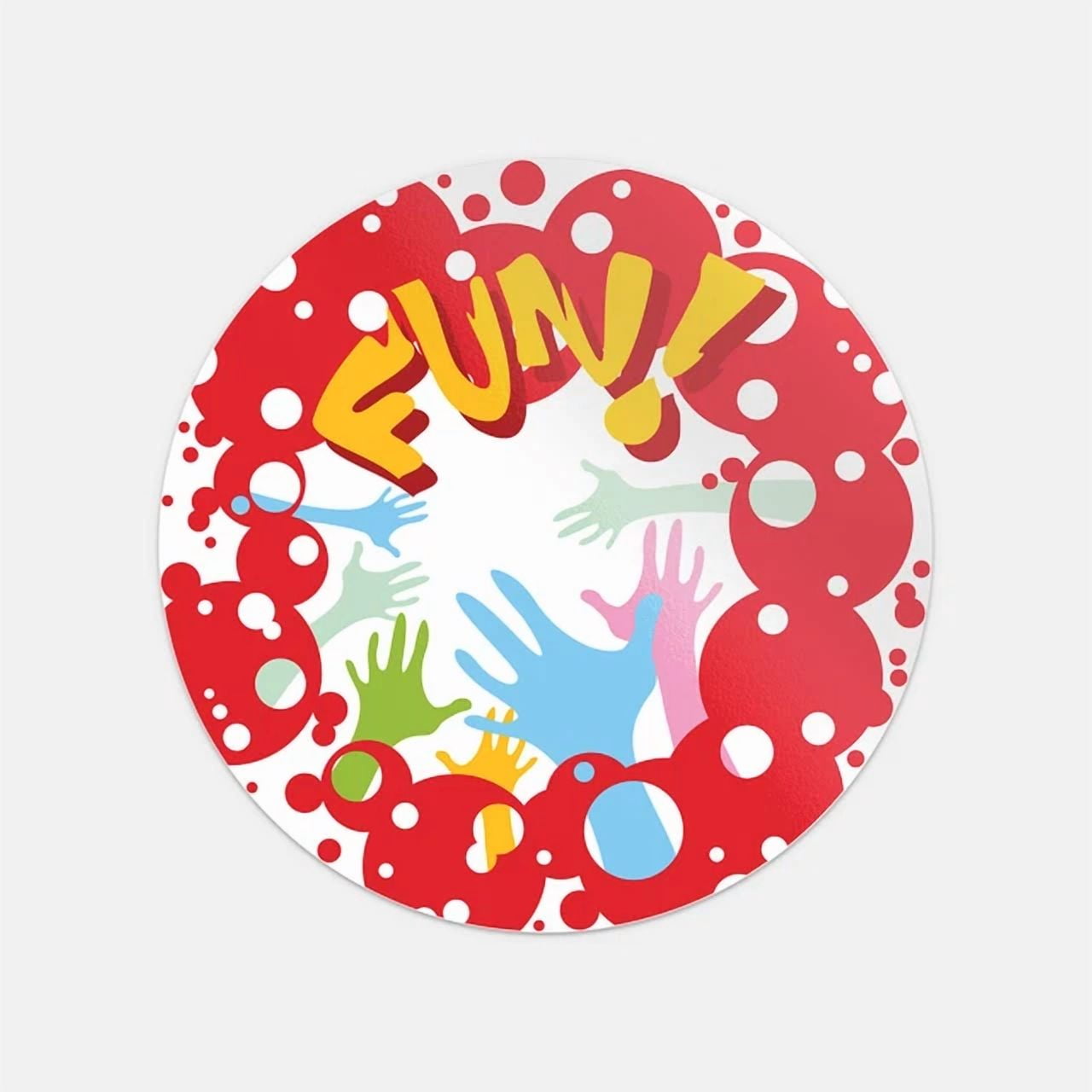 DOPASTICKER Fun Hands Splash Picture Badge Sticker Decal Phone Decal ...