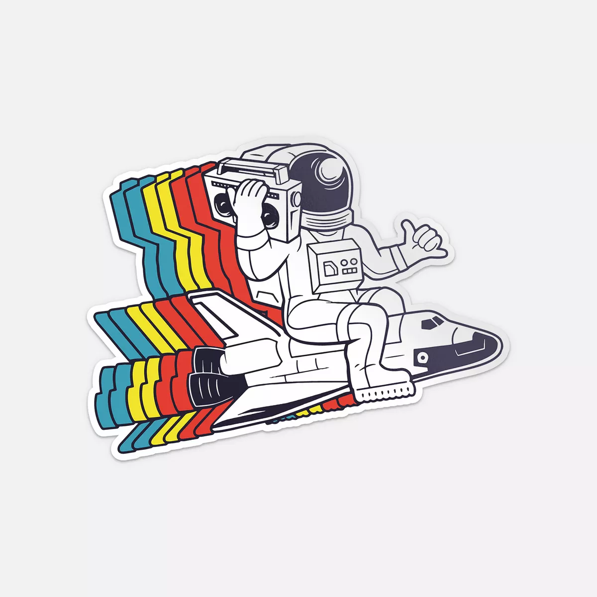 DOPASTICKER Funky Astronaut Car Bumper Sticker Waterproof Sticker For ...