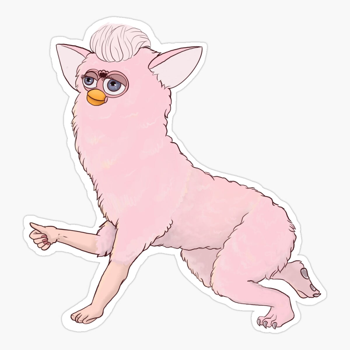 DOPASTICKER Furby God Sticker, Phone Sticker Water Bottle Sticker Car ...