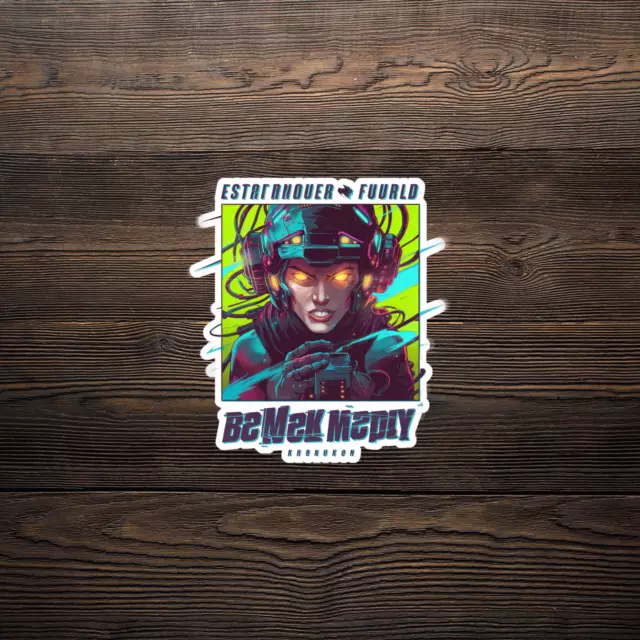 DOPASTICKER Futuristic Cyberpunk Sci-Fi Sticker: Fierce Mecha Pilot ...