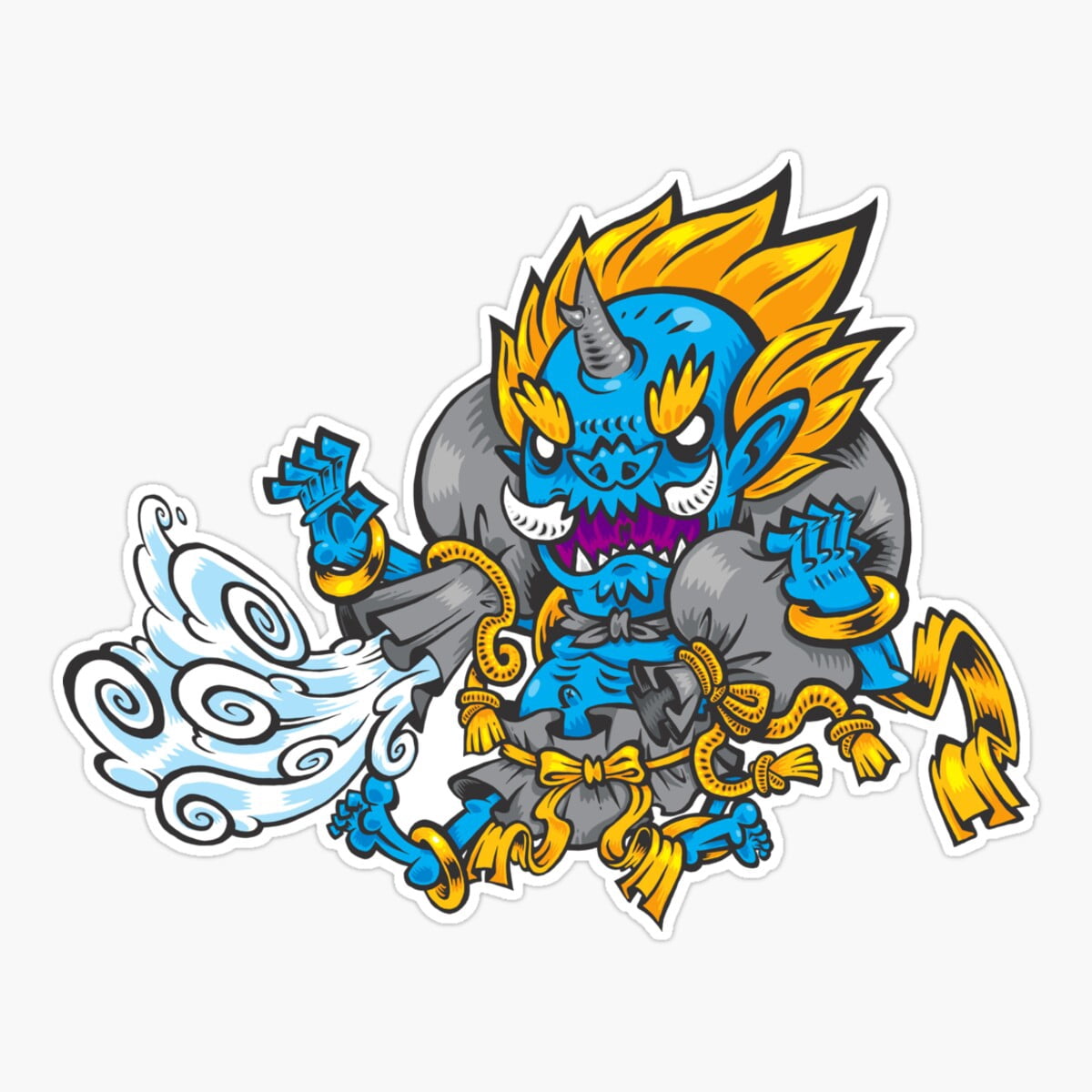 DOPASTICKER Fuujin Character Sticker, Phone Sticker Car Sticker ...