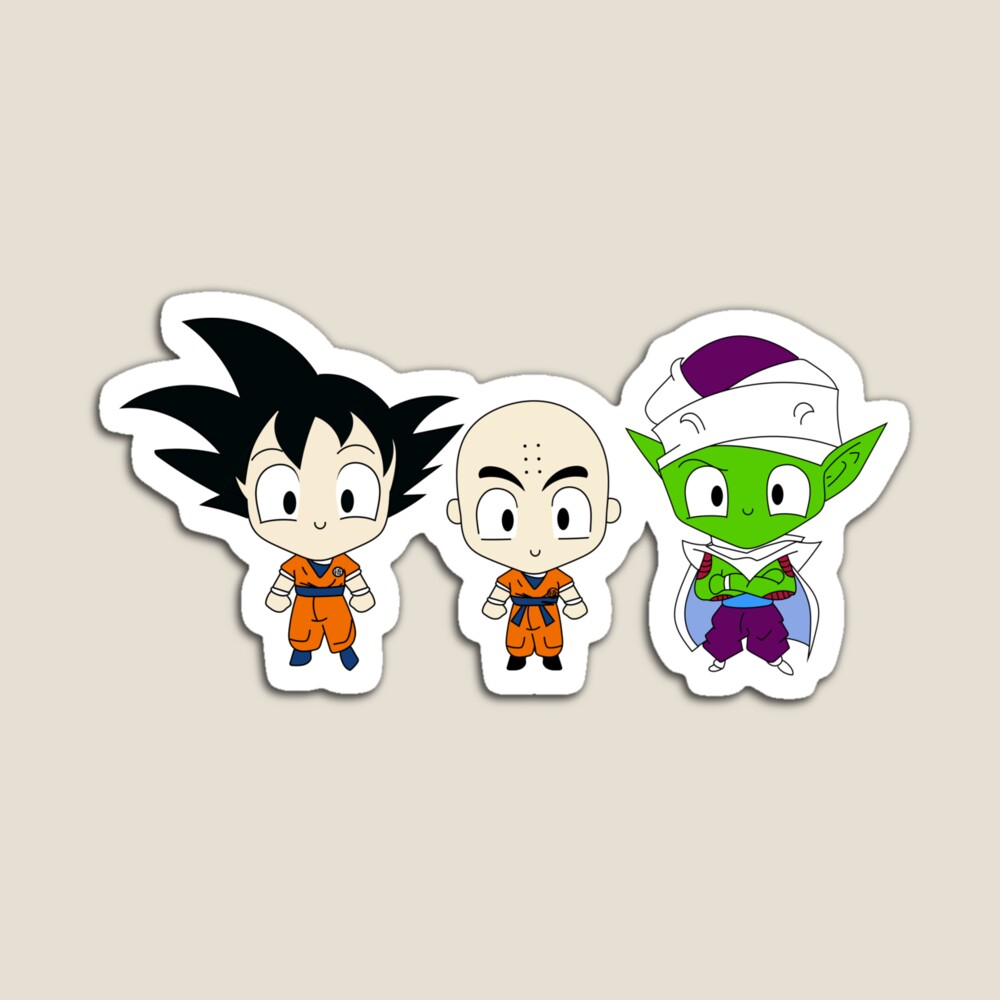 DOPASTICKER G0Ku Krillin Piccolo Chibis, Phone Sticker, Latop Sticker ...
