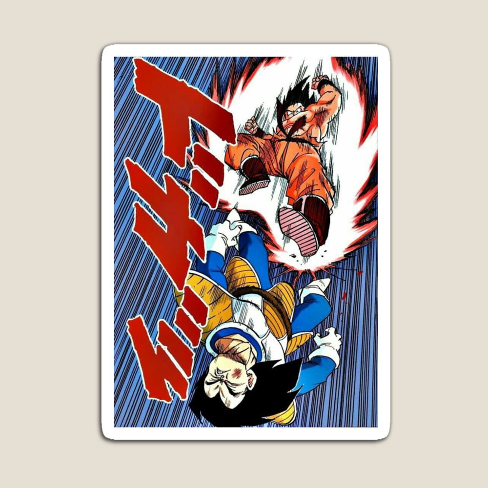 DOPASTICKER G0Ku Vs Vegeta Kick Decorative Laptop, Phone Stickers ...