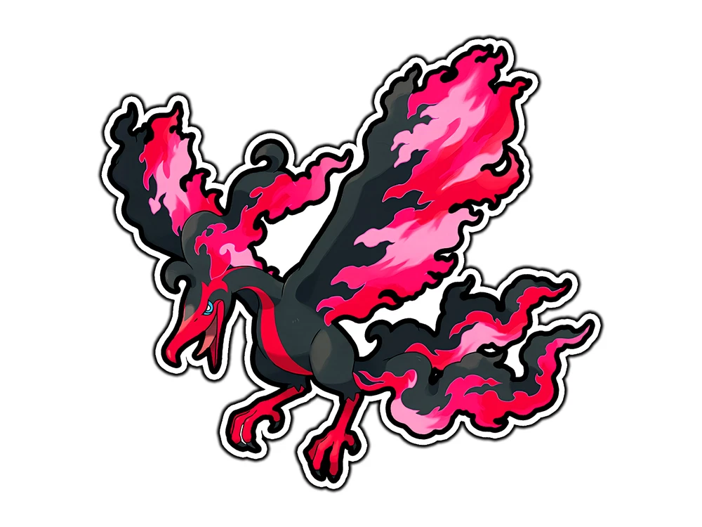 DOPASTICKER Galarian Moltres Sticker Decal Phone Decal Water Bottle ...
