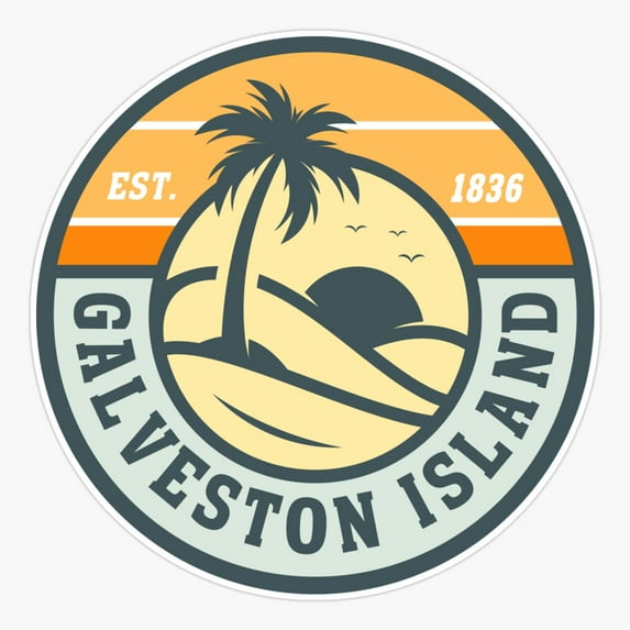 DOPASTICKER Galveston Island Sticker, Phone Sticker Water Bottle ...