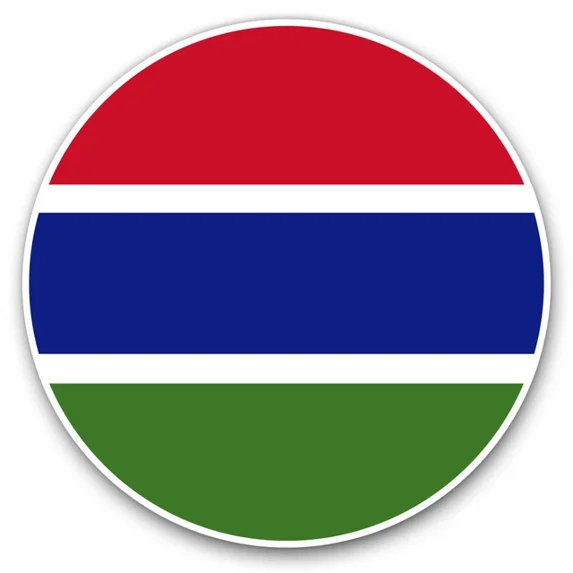 DOPASTICKER Gambia Flag Map Cool Gift Decorative Laptop, Phone Stickers ...