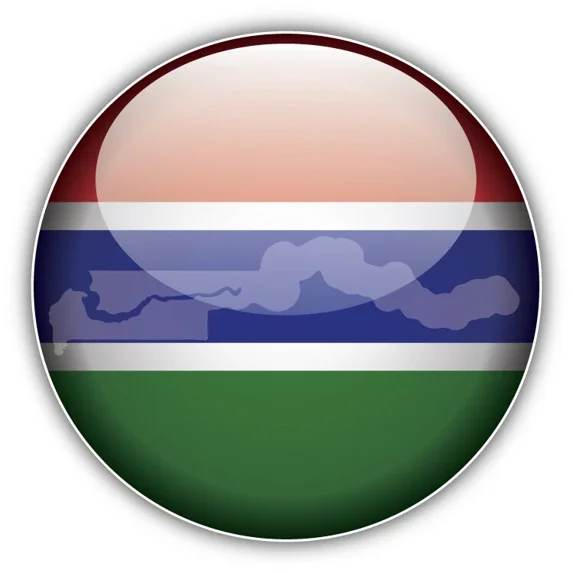 DOPASTICKER Gambia Map Flag Glossy Label Car Bumper Sticker Gift You ...