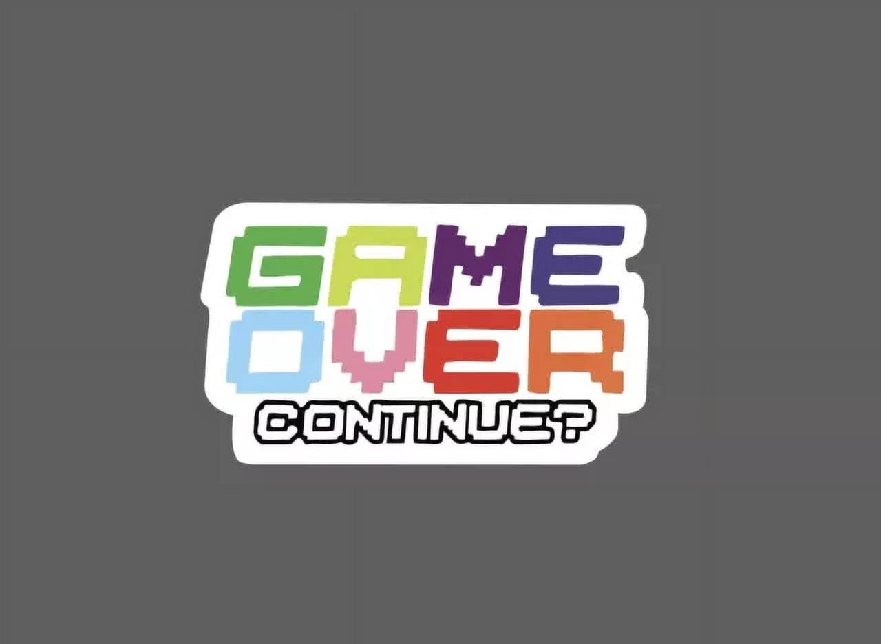 DOPASTICKER Game Over Continue Decorative Laptop, Phone Stickers ...