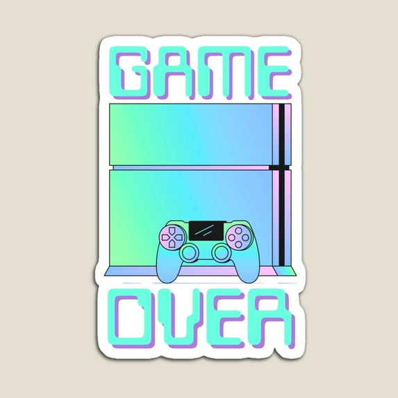DOPASTICKER Game Over - Gaming Gamer Cyberpunk Pastel 80'S Retro ...