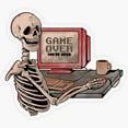 DOPASTICKER Game Over Skull - Cute Geek Skeleton Gift Decorative Laptop ...